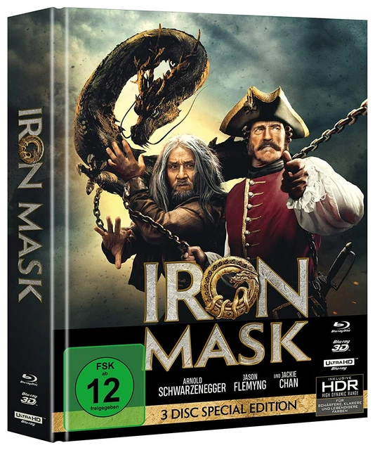 4K MEDIABOOK IRON MASK Schwarzenegger JACKIE CHAN Rutger Hauer 2D 3D ...