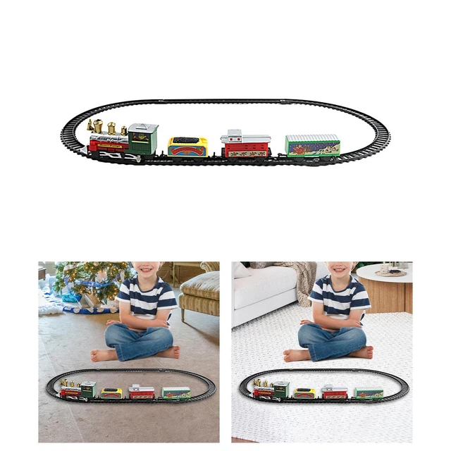 ELECTRIC TRAIN SET, Railway Track Set Kids Train Playset Toy Rail Car ...