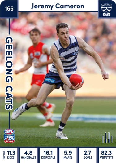 2023 AFL TEAMCOACH Geelong Jeremy Cameron Common Base Card # 166 $1.00 - PicClick AU