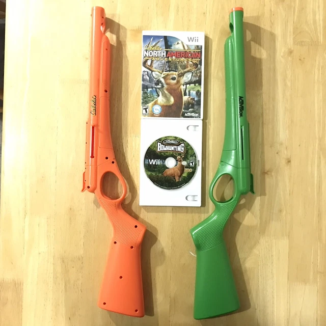 LOT OF 2 Cabelas Nintendo Wii Guns Rifle Shotgun & 2 Hunting Games ...