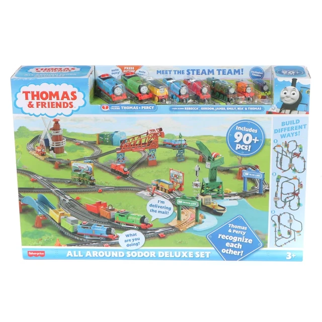 FISHER-PRICE THOMAS & Friends All Around Sodor Deluxe Train Set 90 ...