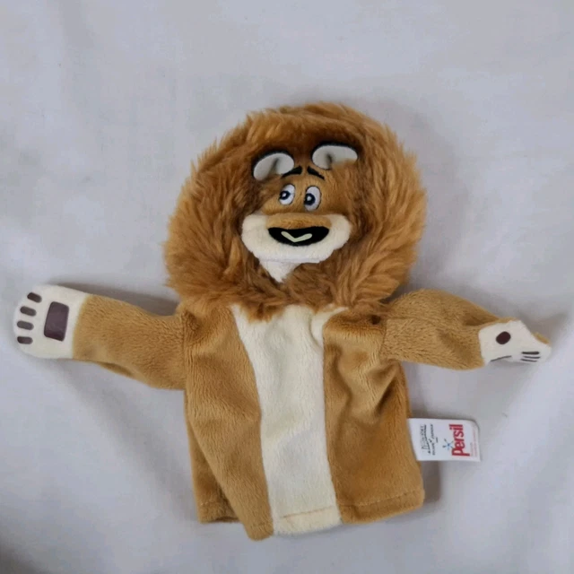 PERSIL MADAGASCAR 2 Escape Africa Lion Plush Soft Hand Puppet 19 cm ...