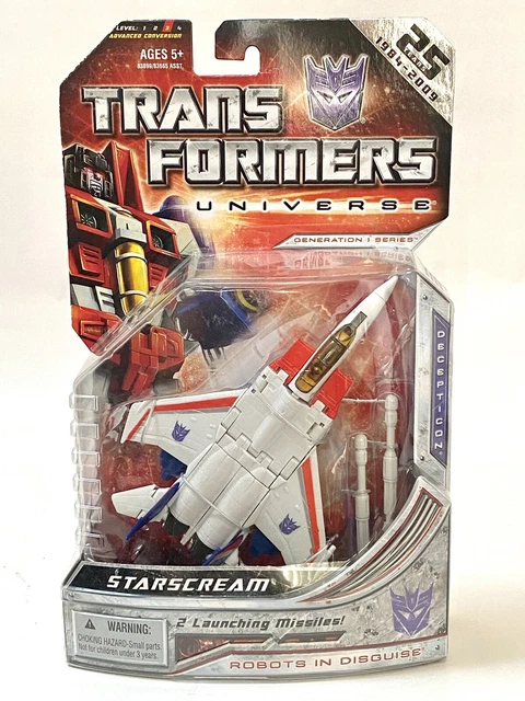 TRANSFORMERS UNIVERSE GENERATION 1 Series Deluxe Class Starscream 2008 ...