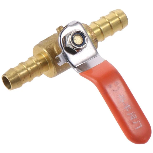 BRASS WATER VALVE 10mm Gas Valve Ball Valv Water Air Fuel Line Oil $16. ...