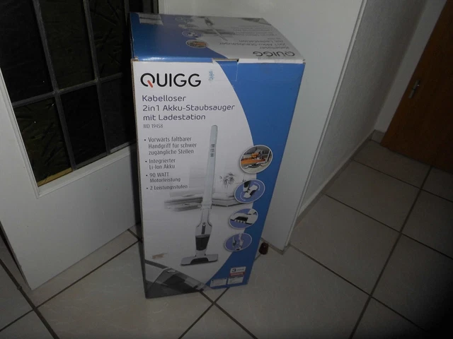 QUIGG 2 IN 1 Akku Handstaubsauger Handsauger 90 W LED MD 19458 EUR 42 ...