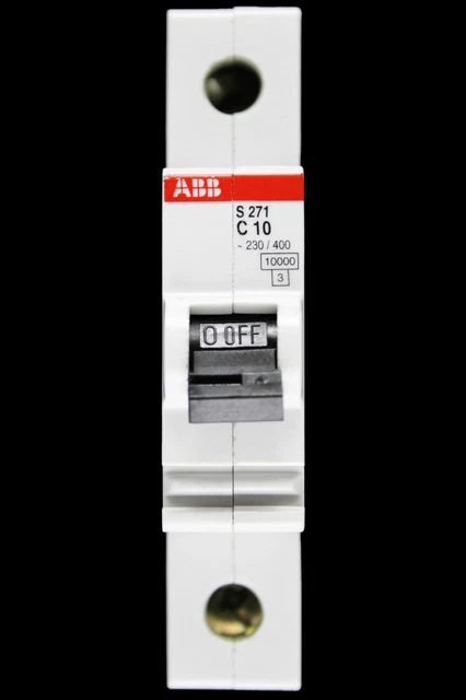 ABB 10 AMP CURVE C 10kA MCB CIRCUIT BREAKER S271 £9.69 - PicClick UK