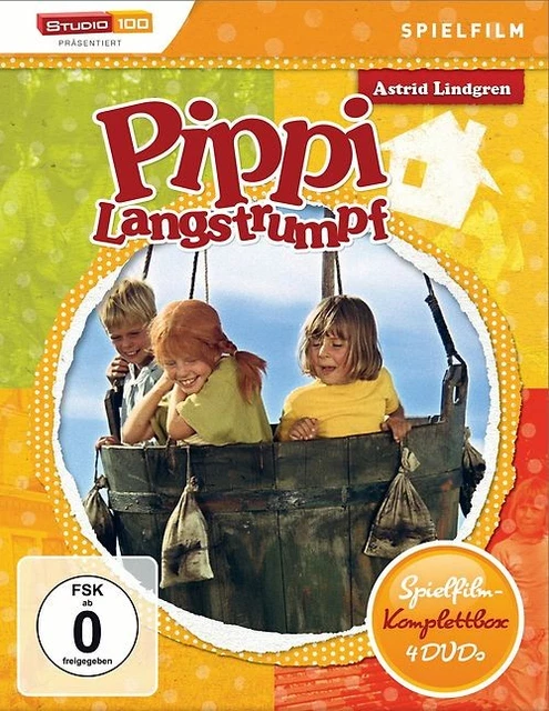 ASTRID LINDGREN: PIPPI Langstrumpf - Spielfilm-Komplettbox [4 DVDs] EUR ...