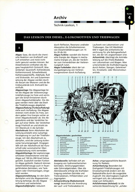 DAS TECHNIK-LEXIKON DER Diesel, E-Locomotive und Triebwagen - Scheda ...