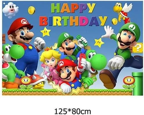 PRINCESS PEACH MARIO Bros Backdrop Decoration for Parties, Birthdays ...