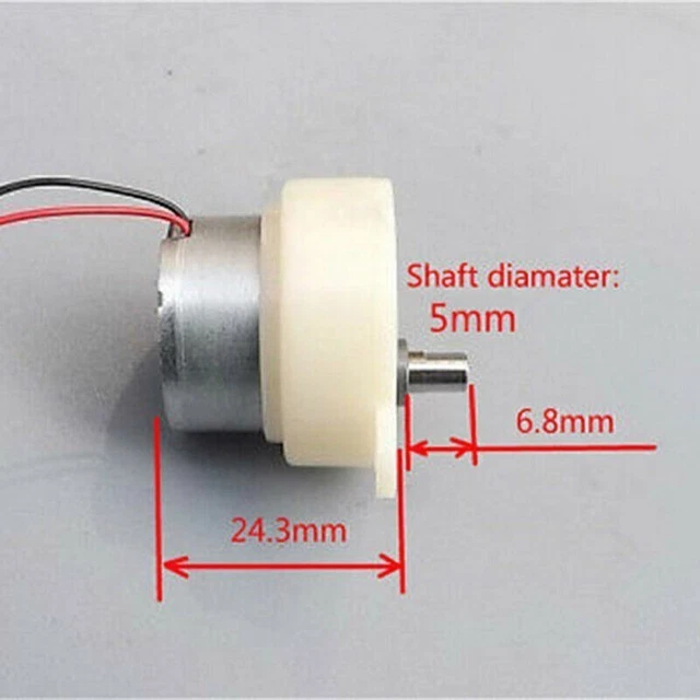 3-9V SMALL DC Gearmotor Micro Low Slow Speed Gear Motor Metal Gearbox ...