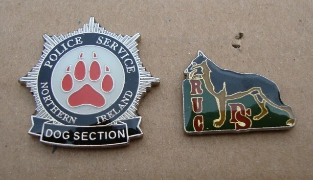 RUC ROYAL ULSTER Constabulary & PSNI Police DOG SECTION pin badges K-9 ...