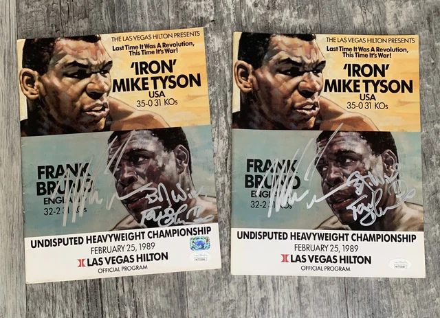 MIKE TYSON V FRANK BRUNO 1 (DUAL SIGNED PROGRAM) £450.00 - PicClick UK