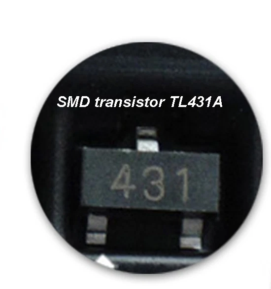 SMD TRANSISTOR TL431A ou TL431 SOT23 marquage 431 régulateur tension IC ...