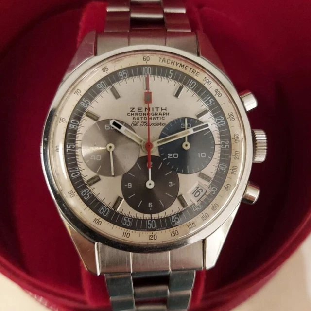 ZENITH A386 CRONOGRAFO Acciaio El Primero 38 mm anno 1971 con scatola ...