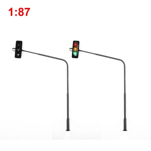 H0 MISURATORE SEMAFORI con Semafori Pedoni Set 3Pz LED Di Lunga ...