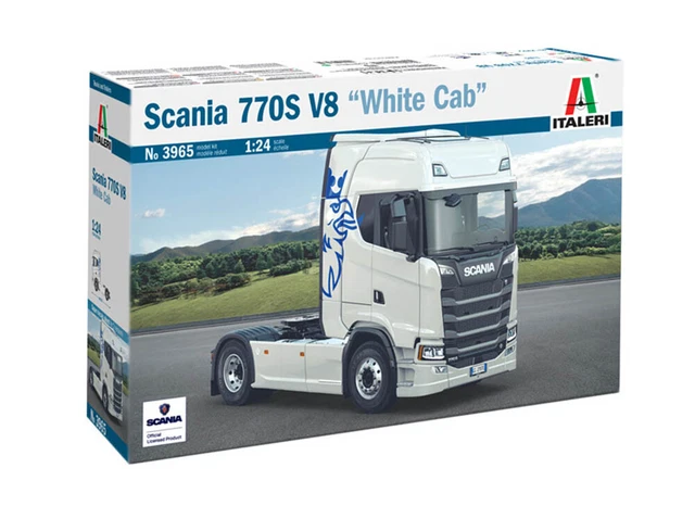 SCANIA 770 S V8 "White Cab" Truck LKW 1:24 Model Kit Bausatz Italeri ...