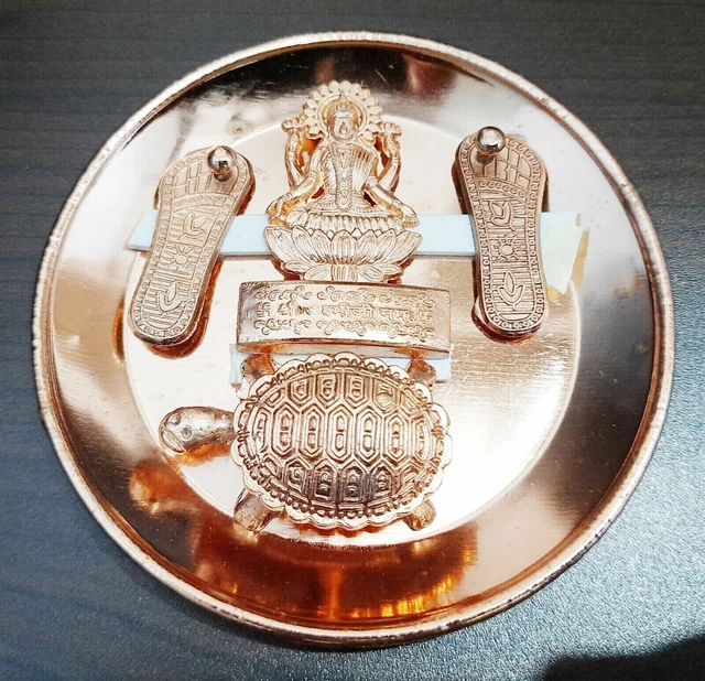 TORTOISE KUBER KACHUA Laxmi Charan Paduka And Laxmi Idol Asthadhatu ...
