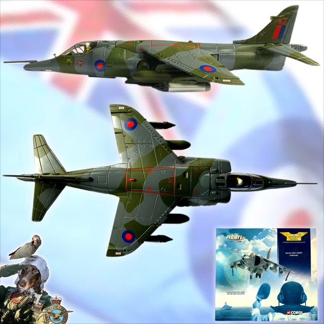 NEW!! CORGI AVIATION Harrier GR.3 XZ997 Falklands War 1982 1:72 AA32401 ...