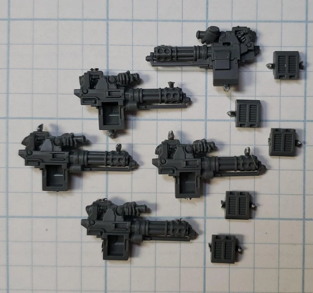 WARHAMMER 30K SPACE Marine Bits Legion Special Weapons Rotor Cannon x5 ...