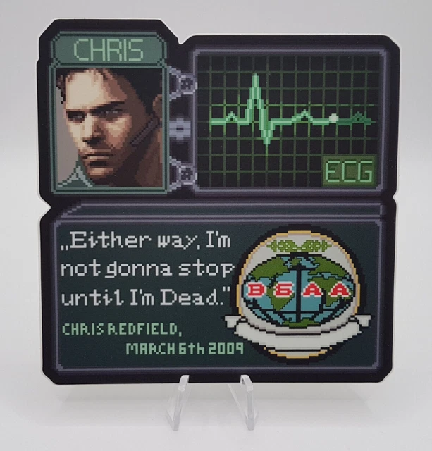 RESIDENT EVIL STICKER. Chris Redfield Sticker, Capcom, Pixel Art, Funny ...