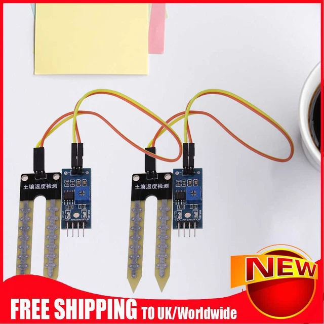 SOIL HUMIDITY HYGROMETER Moisture Detection Sensor Module Arduino w/Dupont £3.23 - PicClick UK