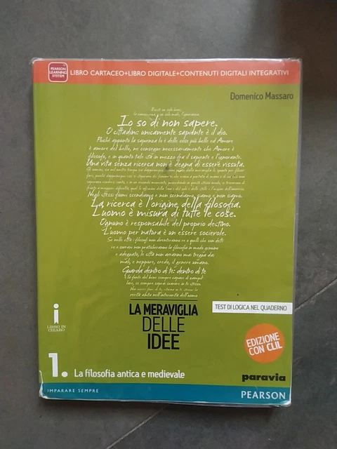 LA MERAVIGLIA DELLE idee 1 Pearson Paravia - ISBN 9788839525437 EUR 11 ...