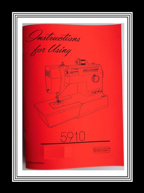 SINGER MODEL 5910 ZigZag Sewing Machine Instruction Manual Booklet £8. ...