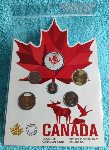 CANADA PIÈCE DE monnaie 2023 Mosaïque d'icônes canadiennes (Série de 6 ...