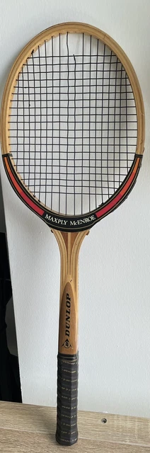 VINTAGE DUNLOP MAXPLY McEnroe Wood Tennis Racket Light 4 1/2 Made ...