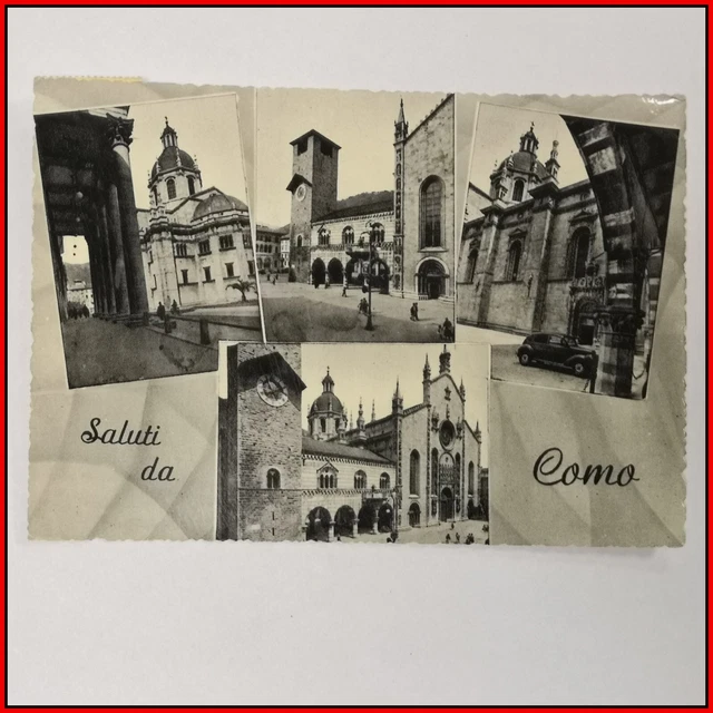 CARTOLINA SALUTI DA Como 4 vedutine formato grande animata viaggiata ...