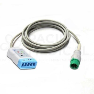 MINDRAY ECG TRUNK Cables 12 Pin to Dual 5 Pin Lead Wire Connector £77. ...