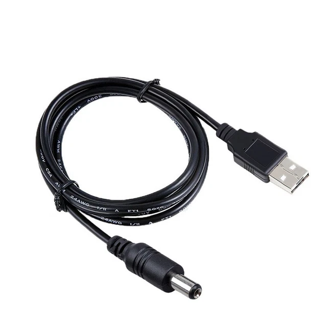 USB TO DC Barrel Jack Power Cable Adapter Wire Connector 5.5 x 2.1 mm ...