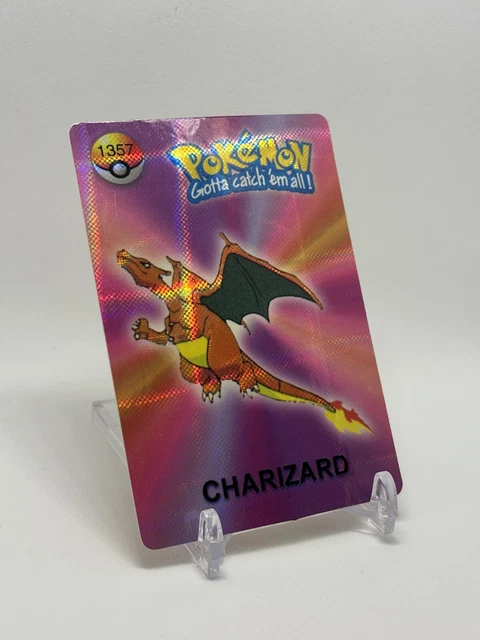 CHARIZARD #1357 POKÉMON Vintage 90's Prism Vending Sticker Bandai ...