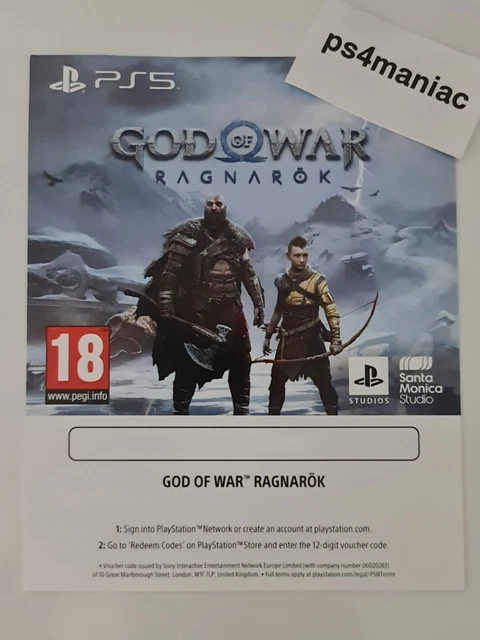 GOD OF WAR Ragnarok Ps5 FullGame UK -Digital Edition (Please See Description) £25.99 - PicClick UK
