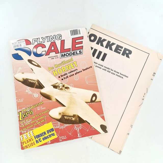 FLYING SCALE MODELS March/April 2000 Magazine Includes Fokker DVII ...