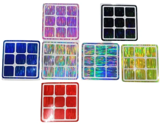 REPLACEMENT STICKERS FOR your Rubik's Cube 3x3 Metallic brushing 7 ...