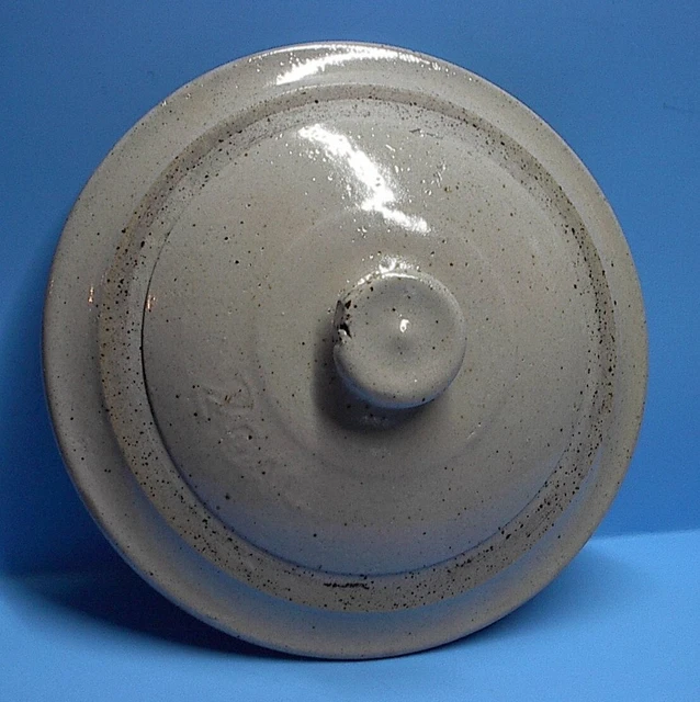 ANTIQUE STONEWARE CROCK Lid Only Marked 2 Gal 9 3/4" Od Fits 8 1/2 ...