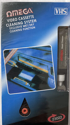 OMEGA 23022 VHS VCR Cassette Tape Video Recorder Head Cleaner System ...
