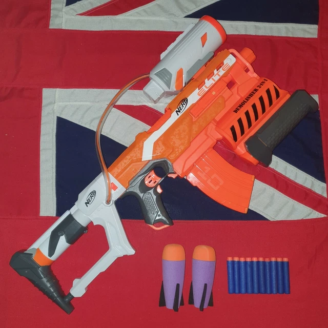 NERF ELITE DEMOLISHER Modulus Rockets Launcher Fortnite Missiles JOB ...