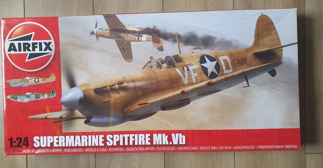 AIRFIX A50141 1/24 Scale Supermarine Spitfire Mk. Vb + Extra Decals ...