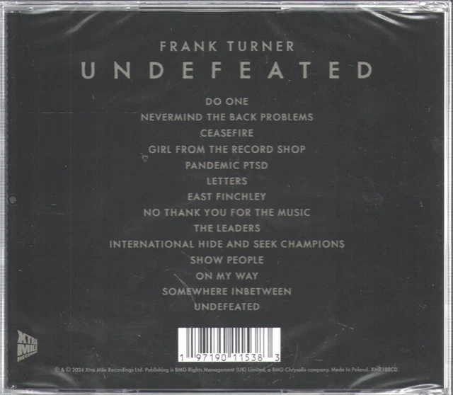 FRANK TURNER UNDEFEATED CD Europe Orchard 2024 XMR188CD EUR 22,14 ...