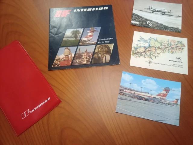 INTERFLUG STRECKENKARTE AUS den 70-80iger Jahren der DDR - Route Map ...