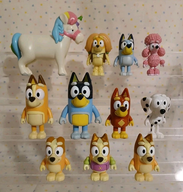 BLUEY BINGO BANDIT Chili Rusty Chloe Coco Indy Assorted Lot Toy Figures ...