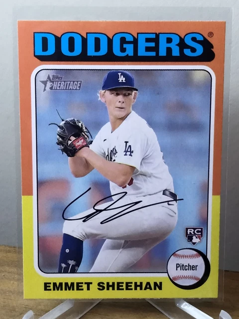 EMMET SHEEHAN 2024 Topps Heritage Baseball Rookie Card #187 lanciatore ...