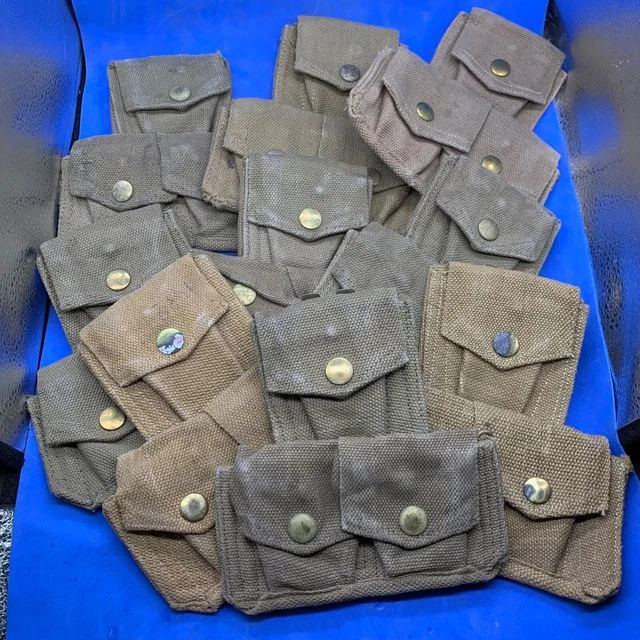 ORIGINAL ARMY ENFIELD Rifle SMLE 3 Pouch - 37 Pattern Webbing Set ...