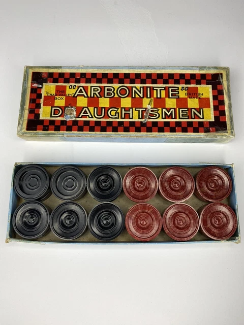 VINTAGE ARBONITE DRAUGHTSMEN - Complete Set - The "Chad Valley" Box £13 ...