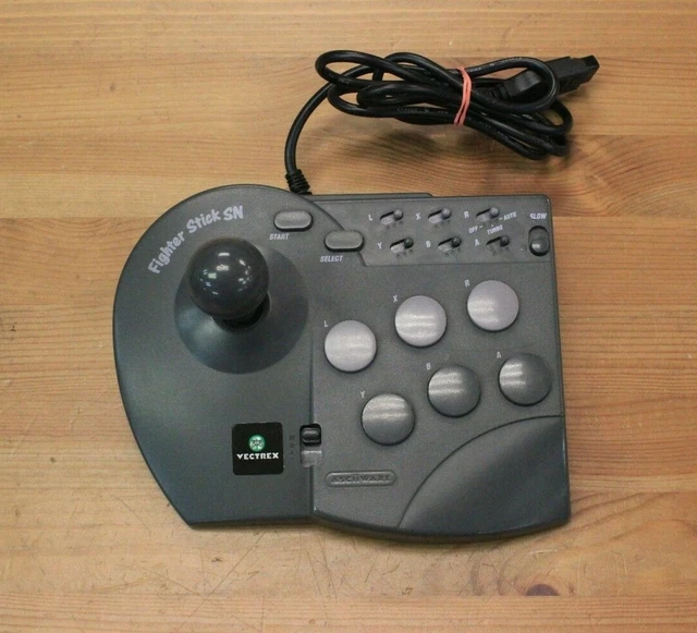 FIGHTER STICK SN Ascii Wear Sega Genesis BROKEN FOR PARTS FOR REPAIR ...