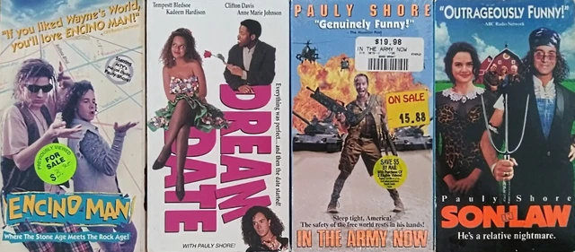 4 PAULY SHORE VHS Tape Lot Dream Date In The Army Now Son In Law Encino ...