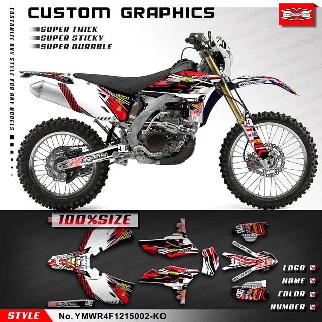 MX CUSTOM VINYL Graphics Decal Kit for Yamaha WR450F 2012 2013 2014 ...