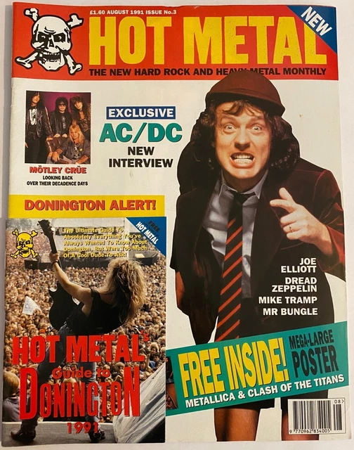 HOT METAL MAGAZINE X 2 - Issue 3 Ac/Dc Cover - Issue 6 Slayer Cover £25 ...
